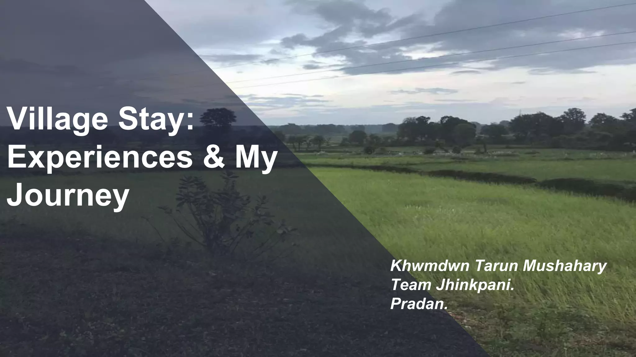 Village Stay Pradan | PPTX
