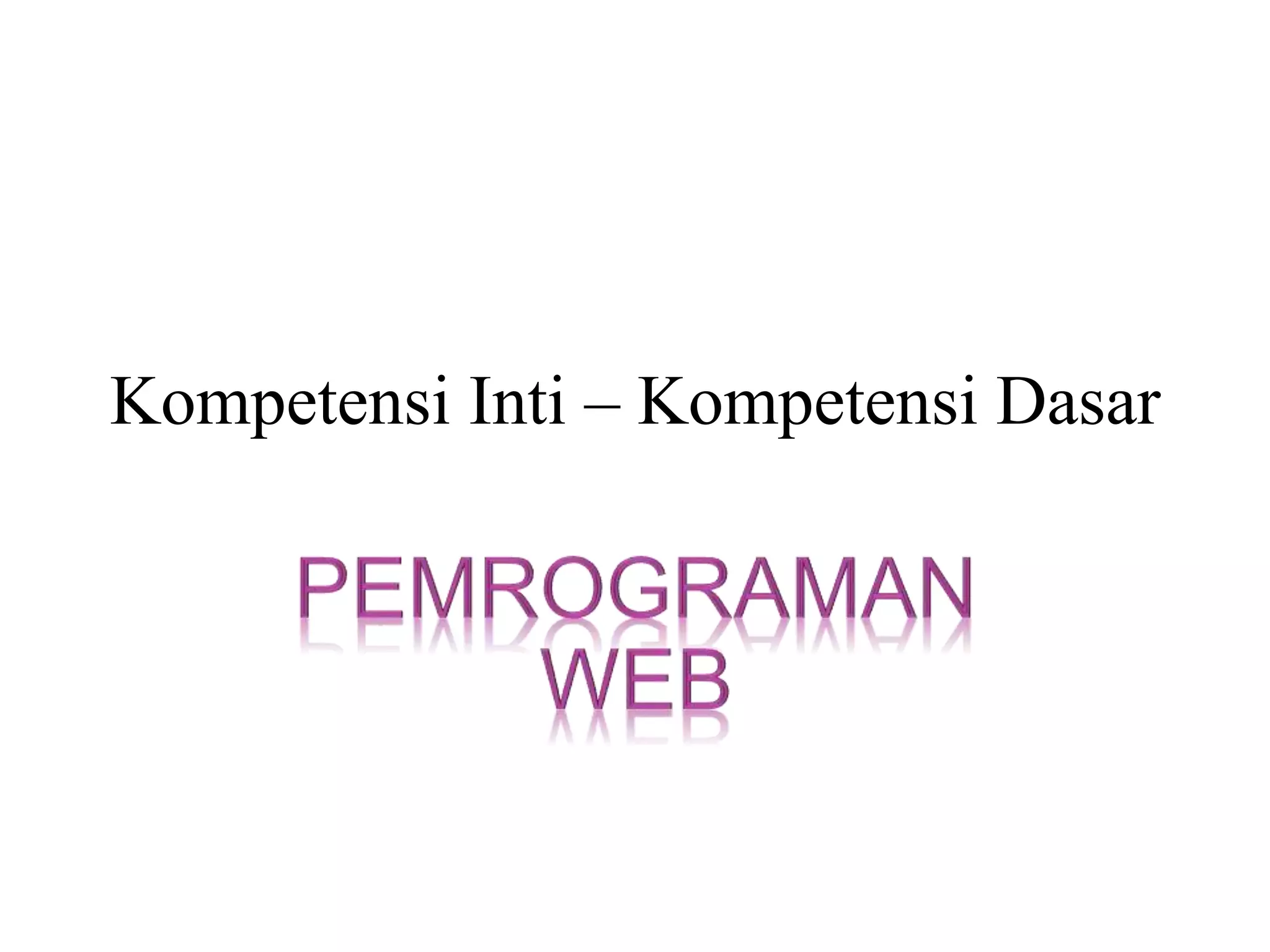 KI KD Pemrograman Web | PPSX