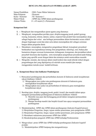 Ki 4 apbn dan apbd revisi smt 1 | DOCX