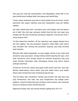 Seperti Apa Motivasi Ngeblog Tahun 2017 | PDF