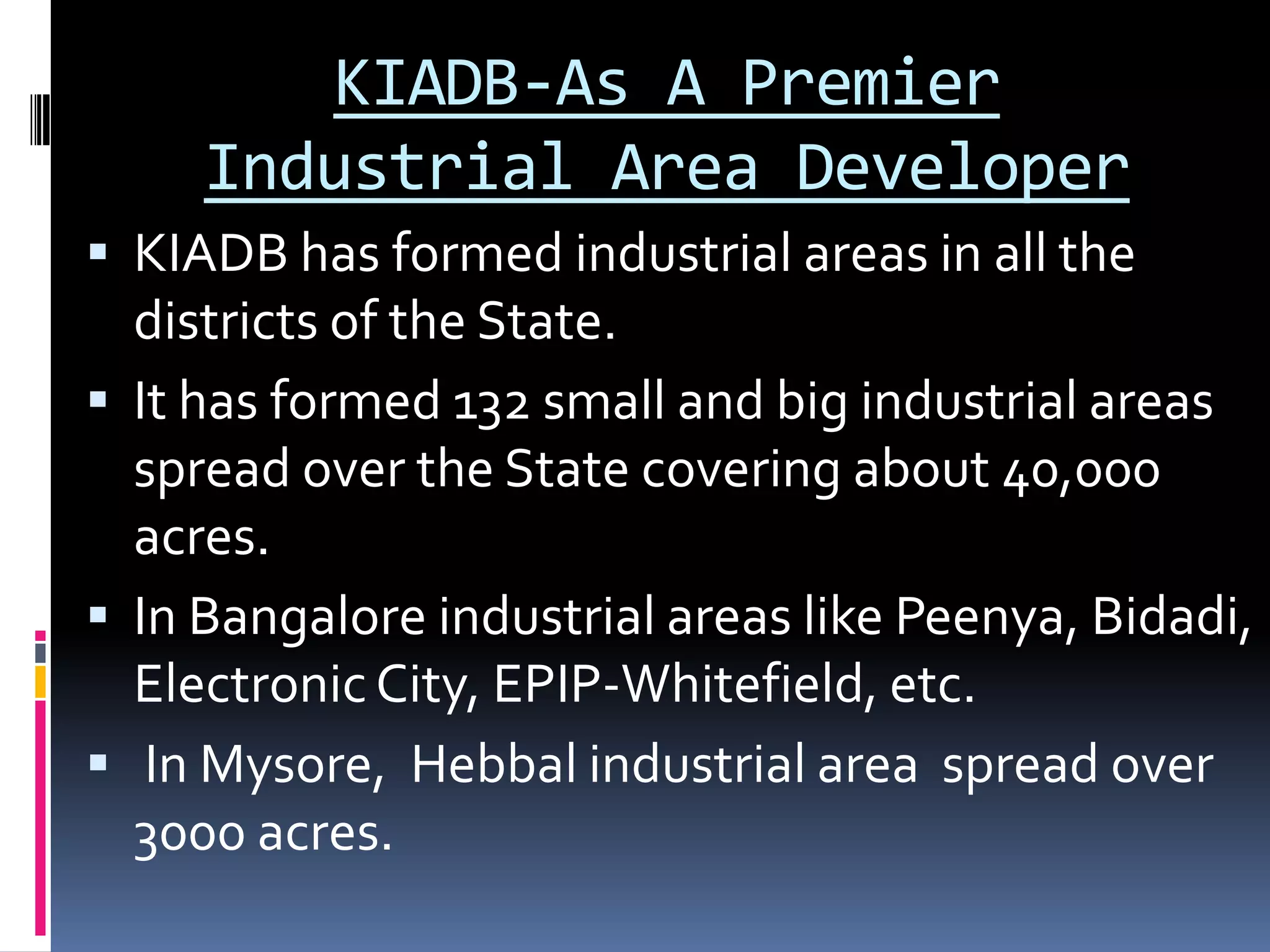 KIADB (Karnataka Industrial Area Development Board) | PPTX