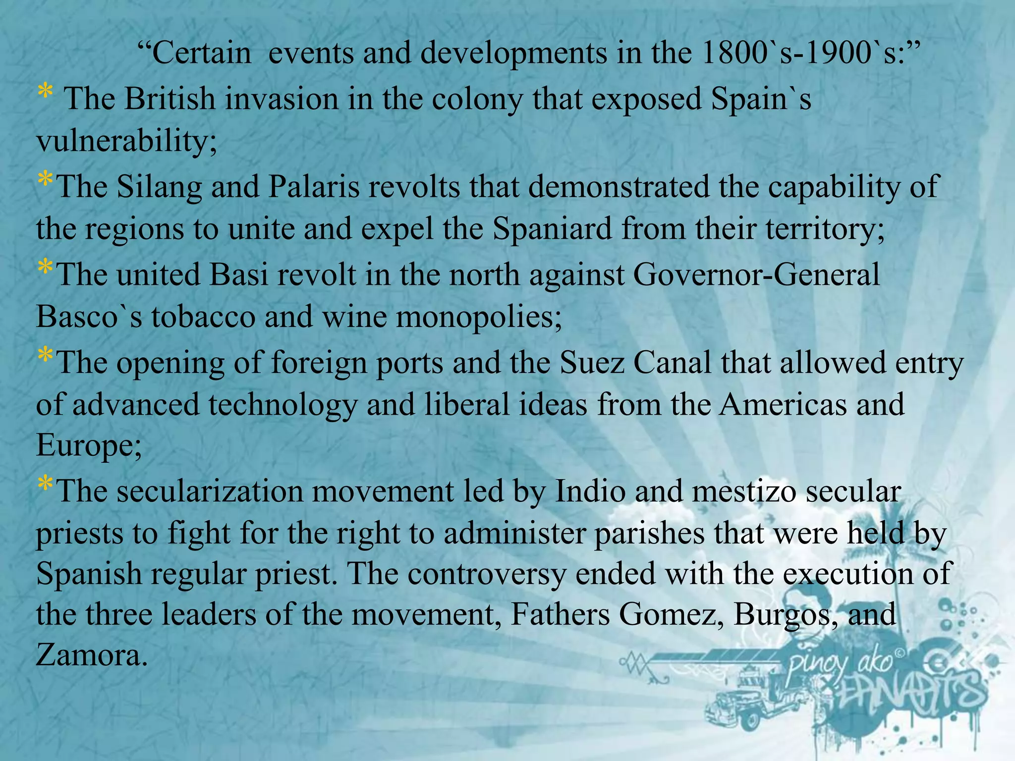 The Beginning of Filipino Nationalism (MID 1700`S -1900`S) | PPTX
