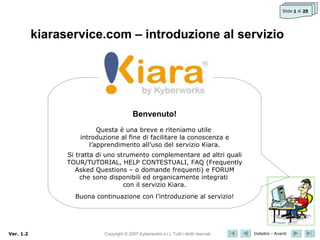 Kiara: introduzione al servizio | PPT