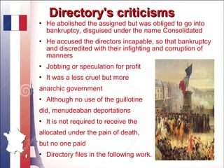 The French Revolution: The Directory by Kiara and Alexia | PPT