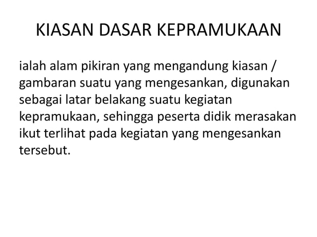 Kiasan Dasar Kepramukaan Ppt