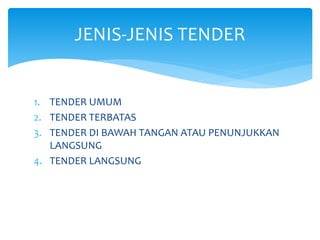 Kiat-Kiat Memenangkan Tender & Untung Besar dalam Proyek | PPTX