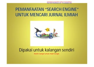 Kiat Mencari Jurnal gratis via Google | PDF