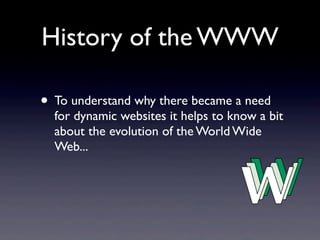 The Dynamic Web | PDF