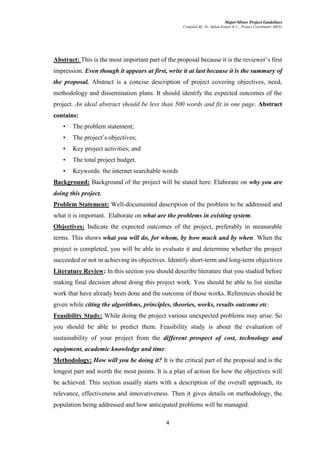 Major/Minor Project Guidelines for BE-Electronics and Communication | PDF