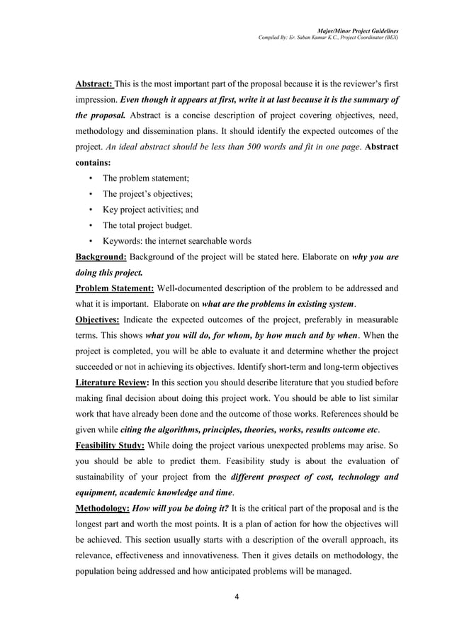 Major/Minor Project Guidelines for BE-Electronics and Communication ...