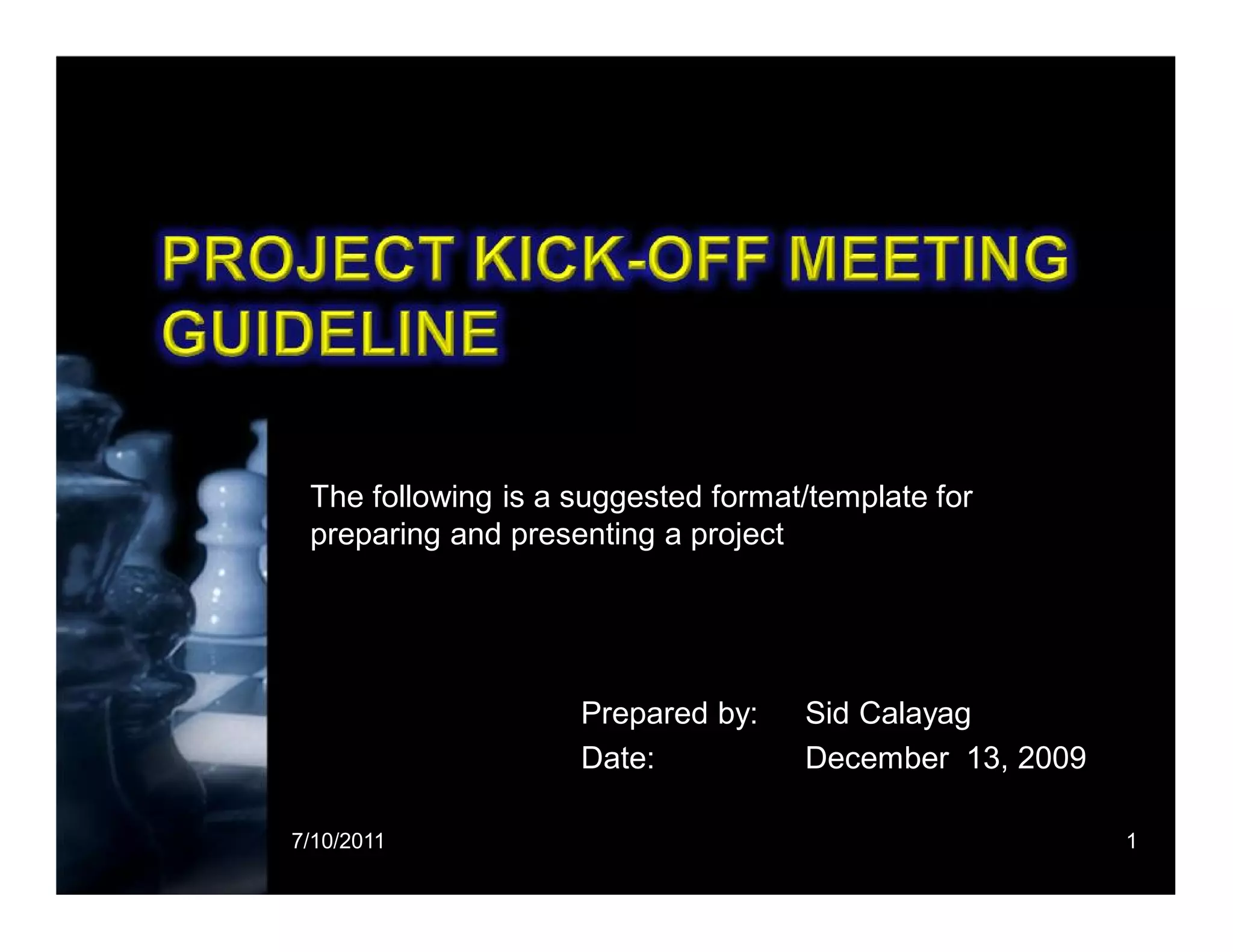 Kick off meeting presentation | PDF