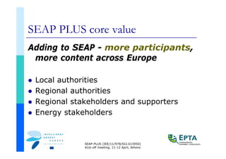 SEAP-PLUS project overview | PPT