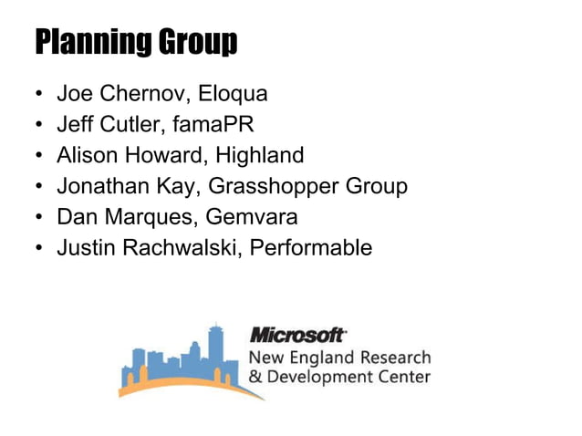 Welcome and Opening Remarks | PPT