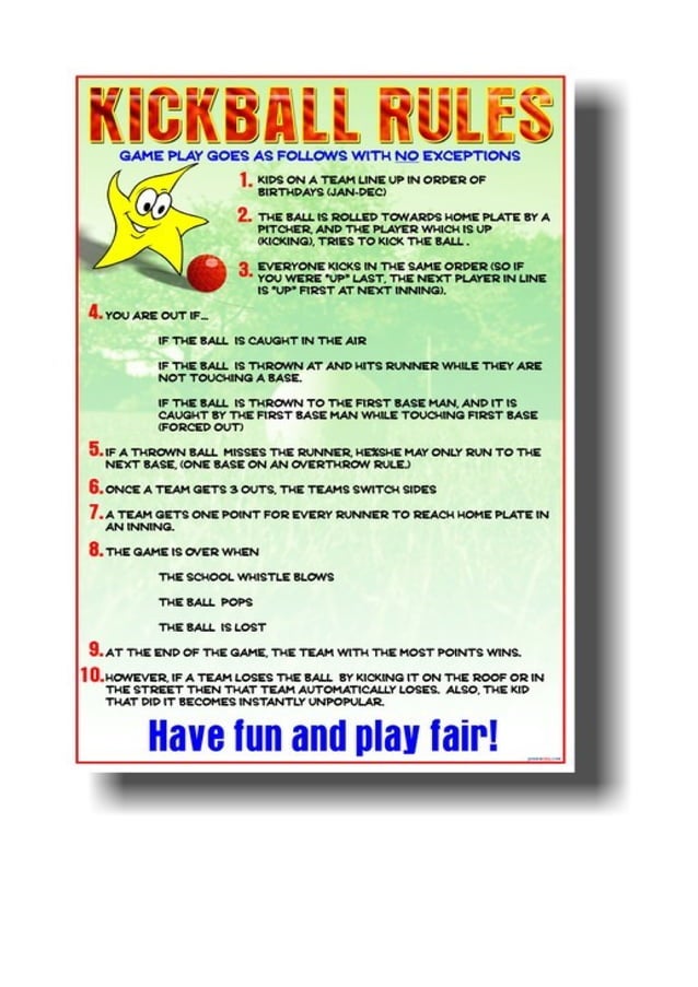 Kickball rules | DOC