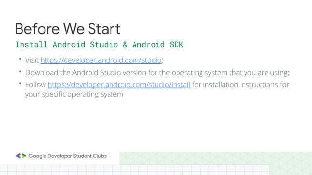 Android Dev. Workshop I | PPT