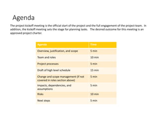 Kick-Off Meeting Template for Project Management | PPTX | Technology ...