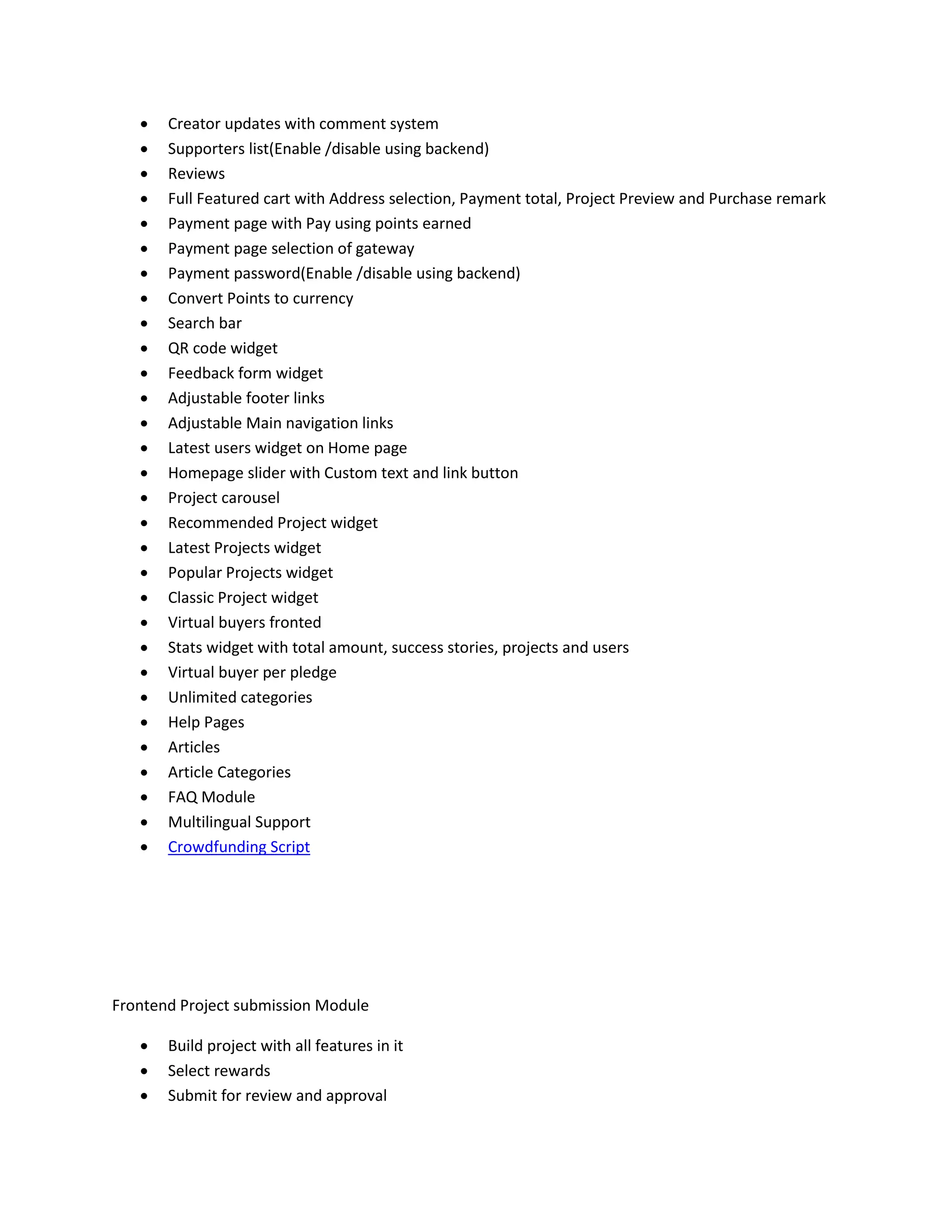 Kickstarter clone | PDF