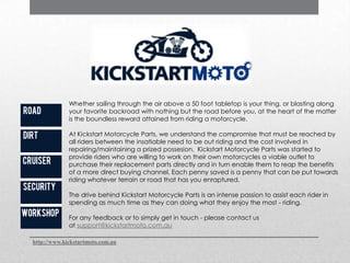 Kickstart Moto Motorcycle Parts - Dirt | PPTX