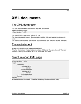 Kickstart Tutorial Xml | PDF