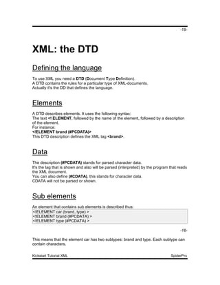 Kickstart Tutorial Xml | PDF