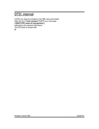 Kickstart Tutorial Xml | PDF