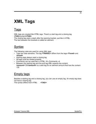 Kickstart Tutorial Xml | PDF