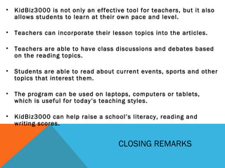 Kidbiz3000: The Leader in Differentiated Instruction | PPT