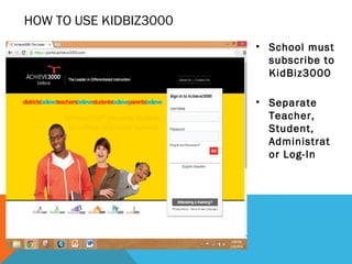 Kidbiz3000: The Leader in Differentiated Instruction | PPT