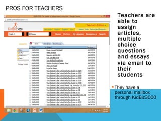 Kidbiz3000: The Leader in Differentiated Instruction | PPT
