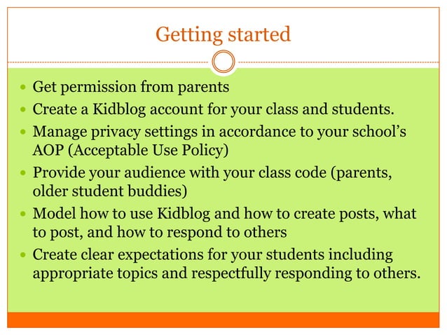 Kidblog: A great instructional tool for today's students | PPT