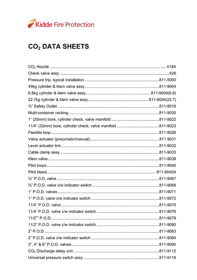 Kidde co2 product manual 050128 | PDF | Manufacturing Industry | Industries