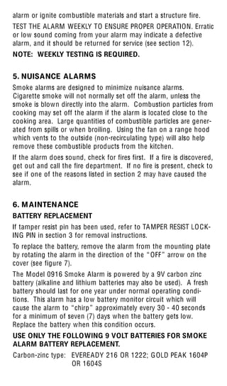 Kidde smoke alarm 0916,44037502,21006655 english,spanish 8200898 b | PDF