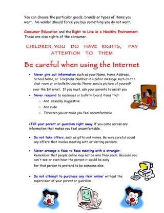 Kiddies Alert Informed Children | PDF