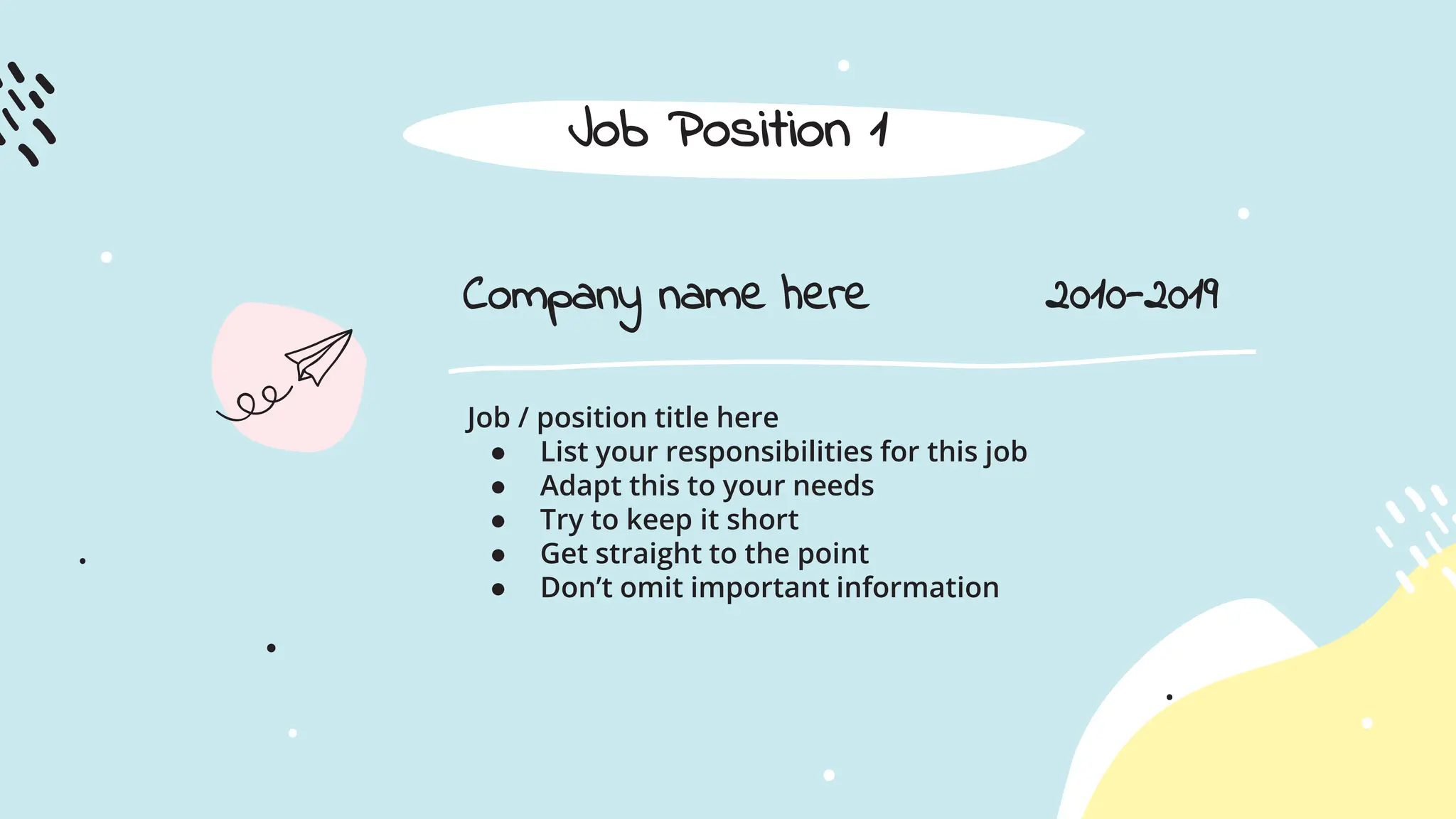 Kiddle Teacher CV Potfolio Resume with roles and responsibilities | PPT