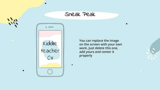 Kiddle Teacher CV Potfolio Resume with roles and responsibilities | PPT