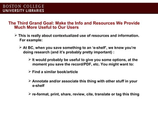 Kidd, "What do libraries want to achieve with their library systems?" | PPT