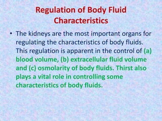 Kideney & body fluids | PPTX