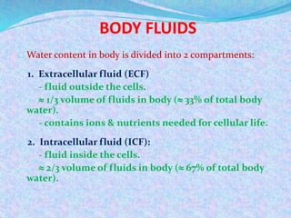 Kideney & body fluids | PPTX