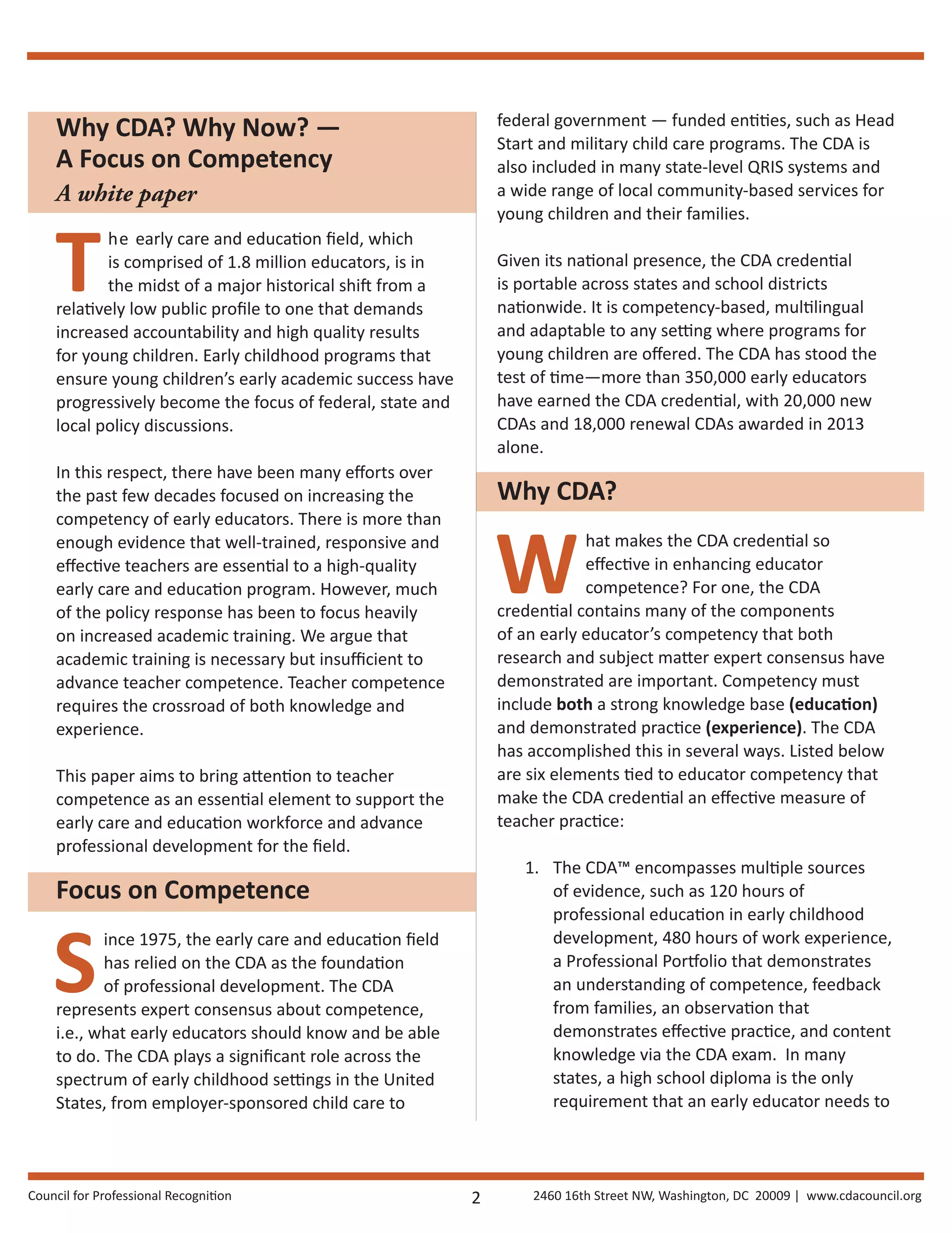 Why CDA? | PDF
