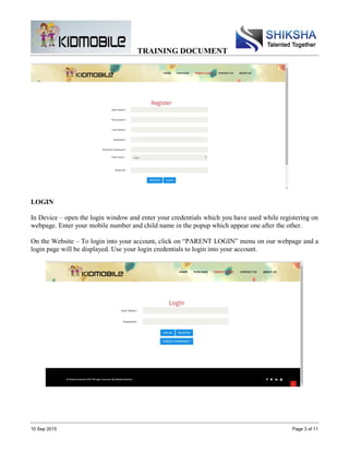 Kid mobile training manual | PDF