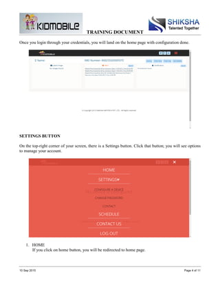 Kid mobile training manual | PDF
