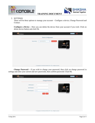 Kid mobile training manual | PDF