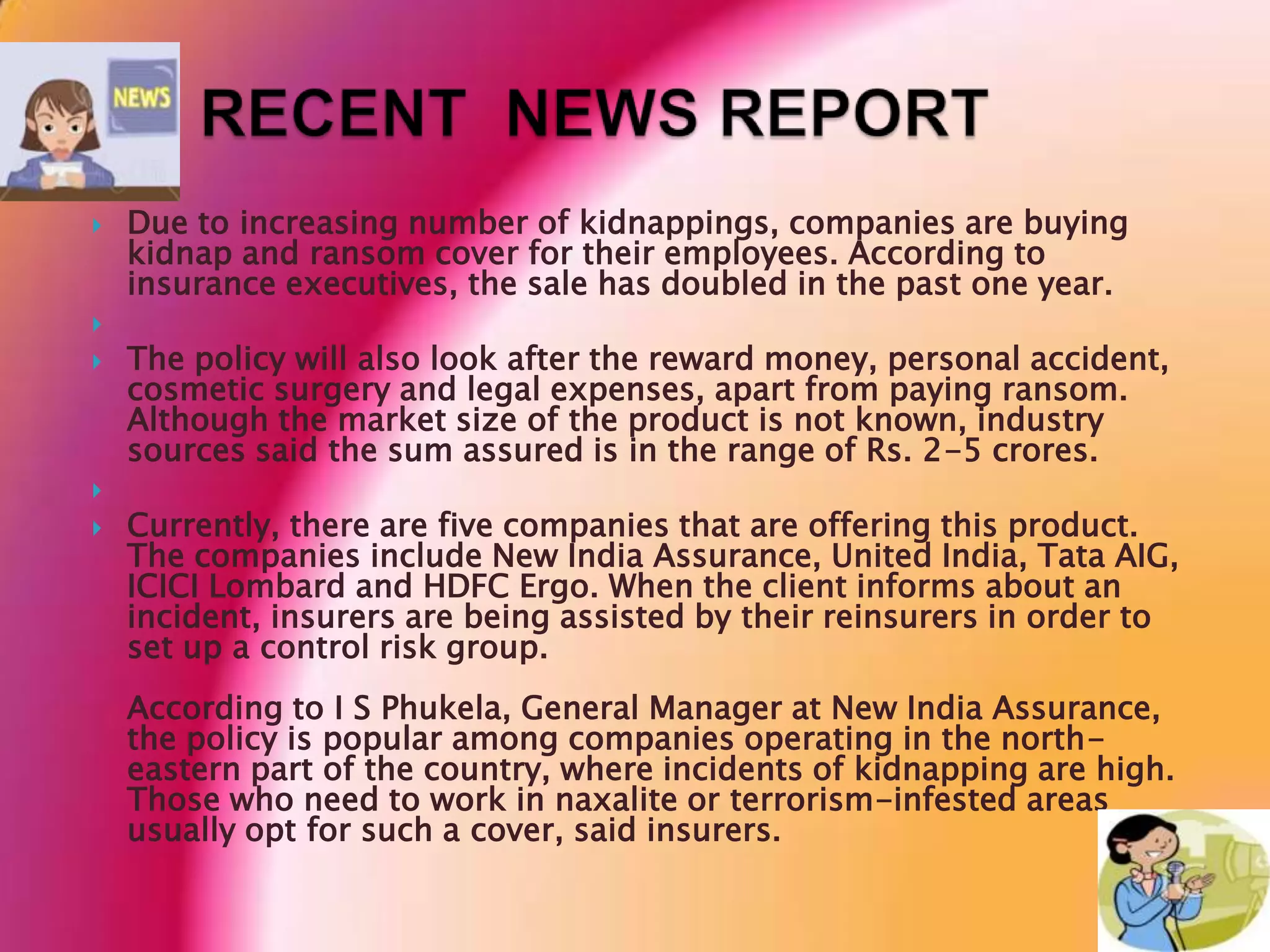 Kidnap and ransom insurance | PPTX