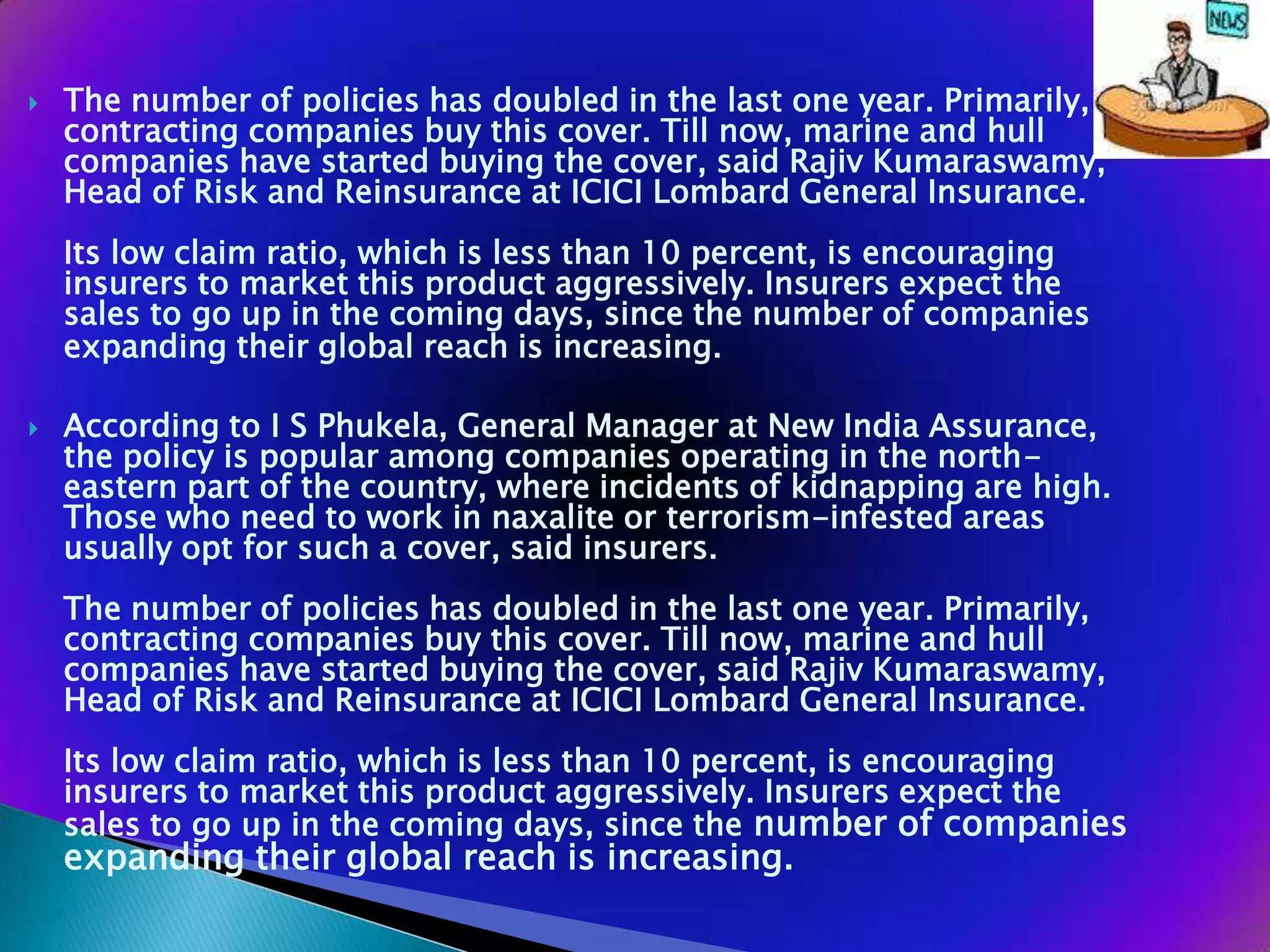 Kidnap and ransom insurance | PPTX