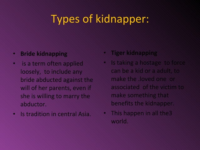 Kidnapping | PPT