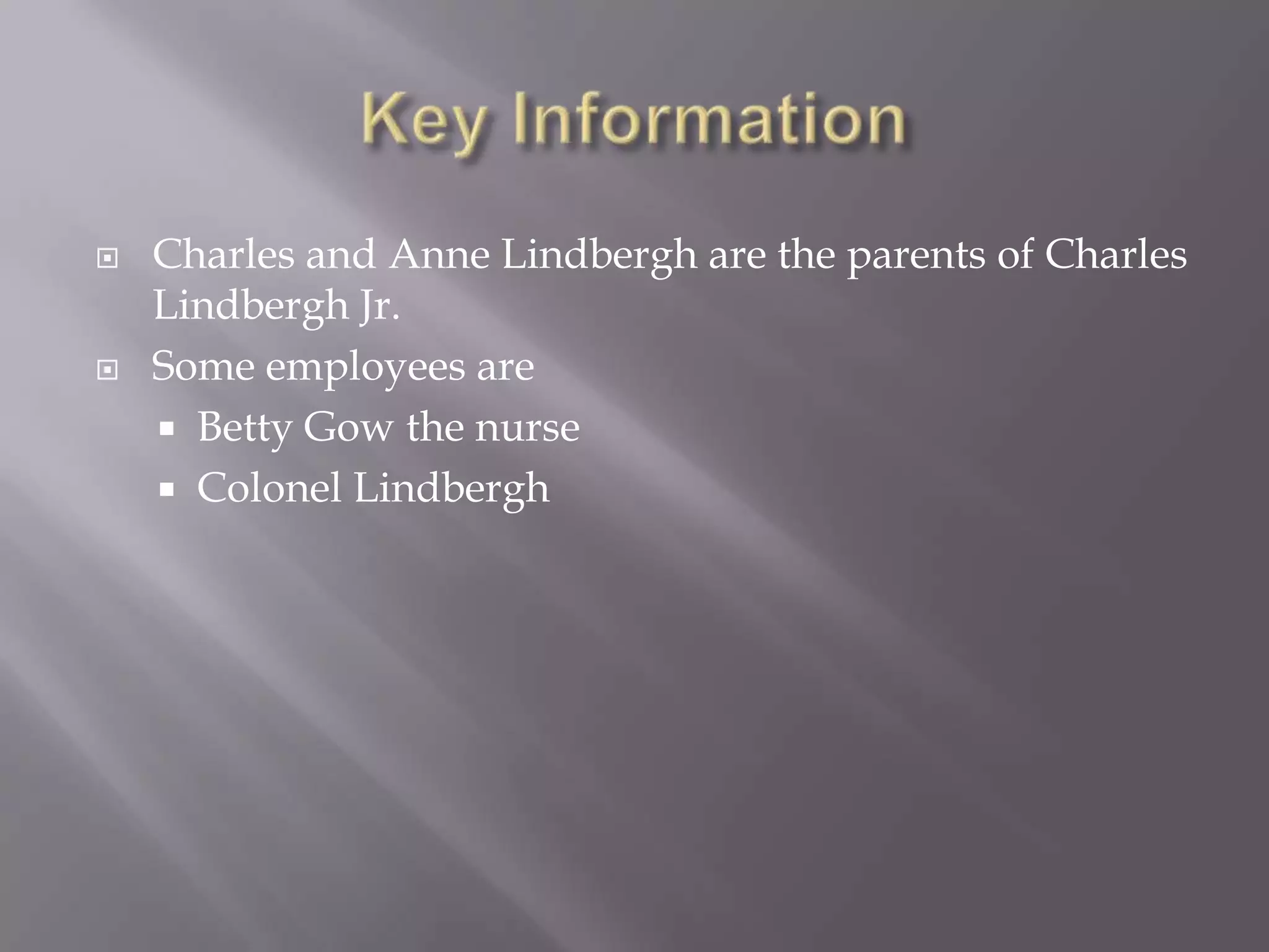 Kidnapping of charles lindbergh jr | PPSX