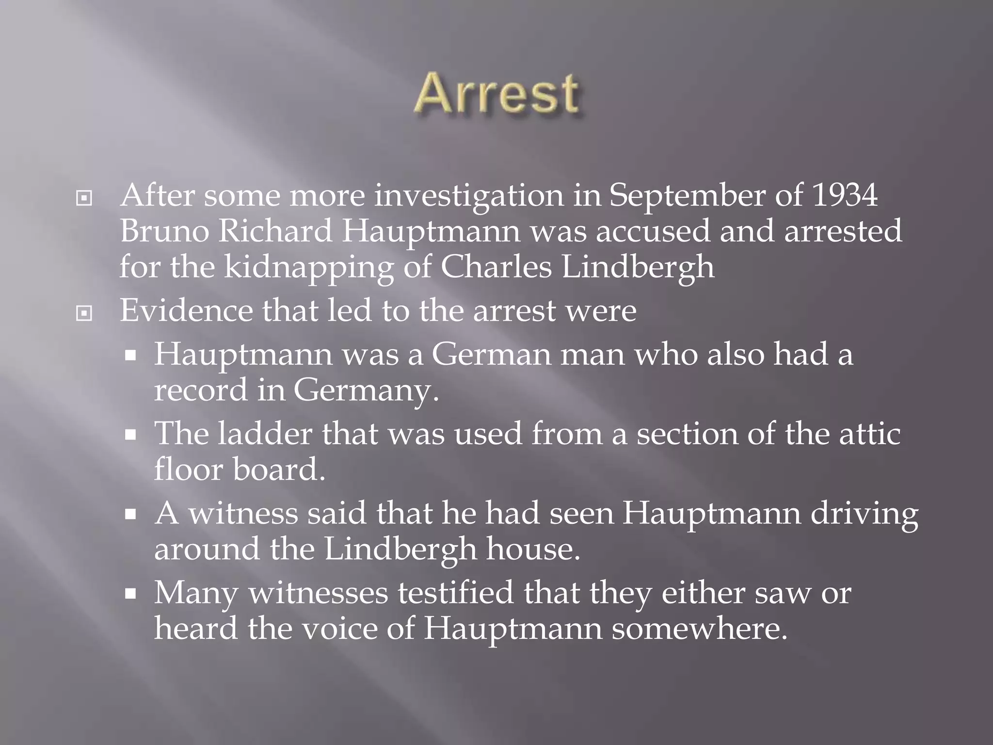 Kidnapping of charles lindbergh jr | PPSX