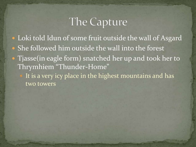 Kidnapping of Idun | PPT