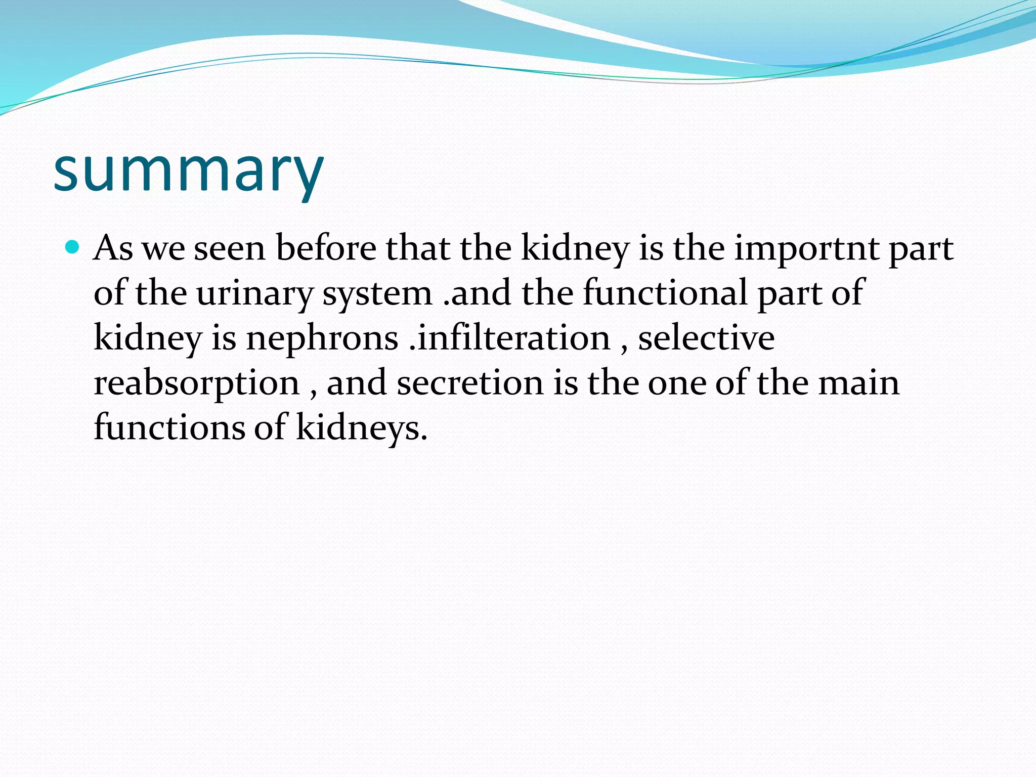 Kidney anatomy and physiology | PPTX