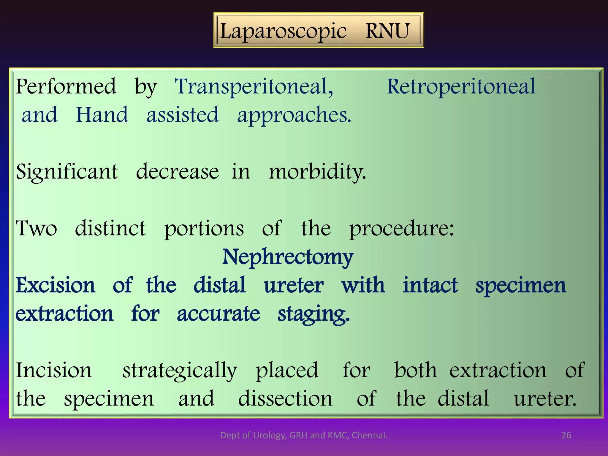 Upper Urinary Tract Urothelial Cell Carcinoma Ppt